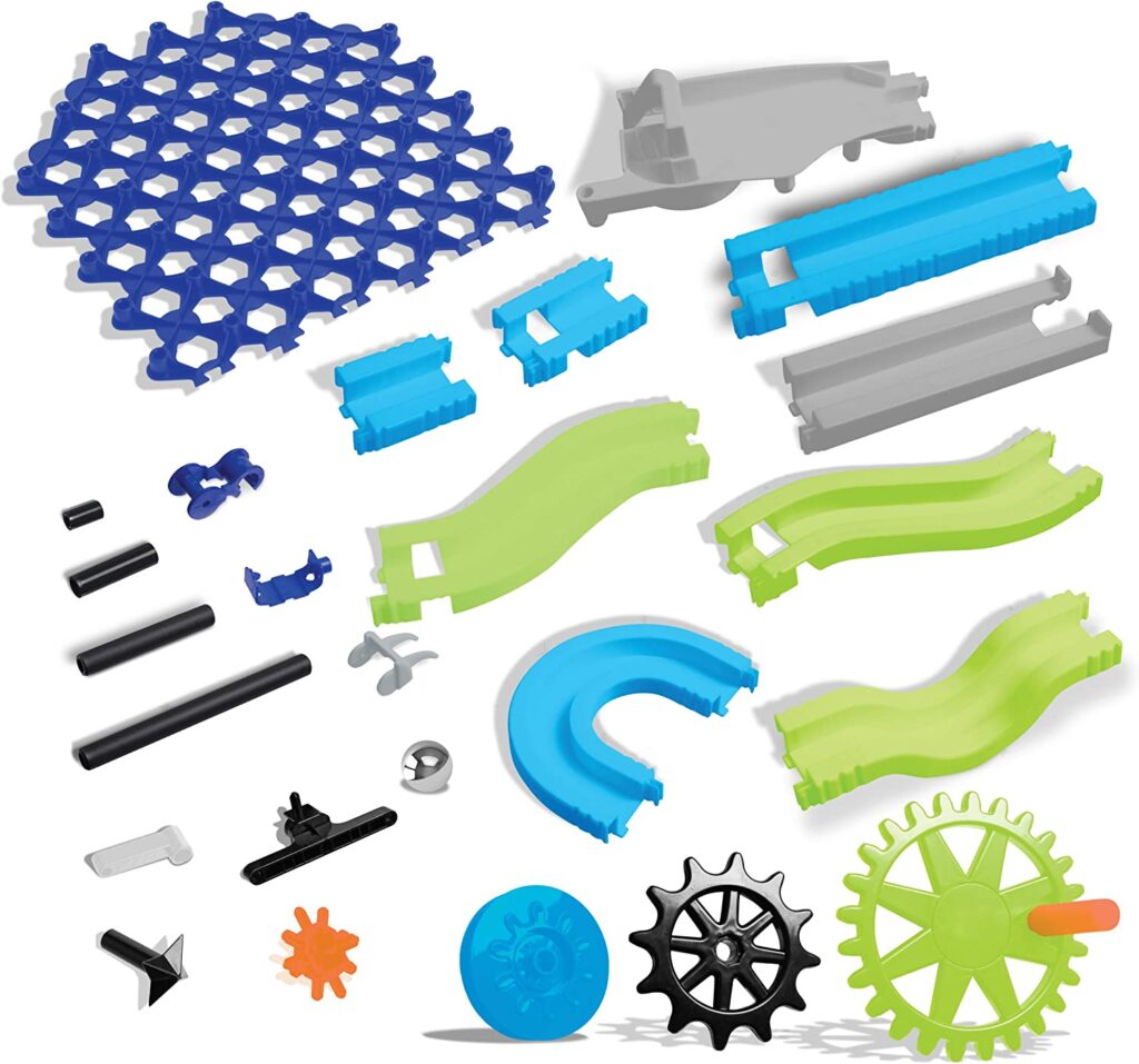 Discovery #MINDBLOWN 321-Piece Marble Run Construction and Building Kit ...